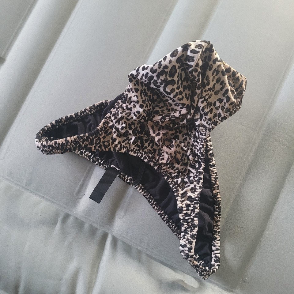 Men's Leopard Animal Cute Sexy Rave Swim Swimwear Cheeky Thong Bottoms ...