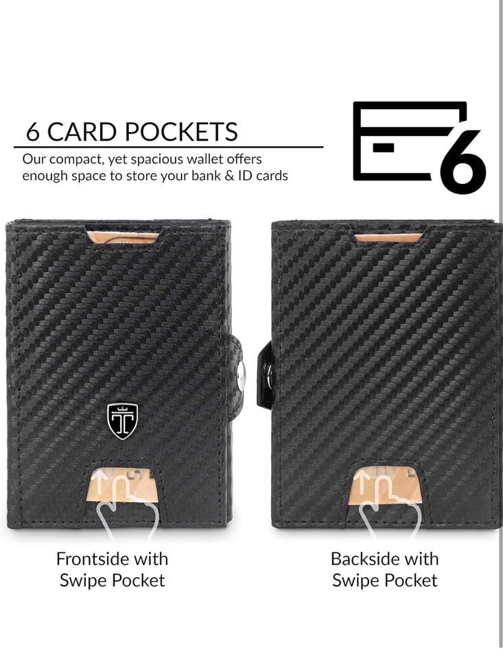 TRAVANDO Swype Slim Wallet for Men Metal RFID Blocking Mens Wallet Card ...