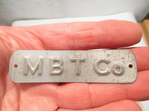 vintage Michigan Bell Telephone "MBT Co" Metal Telephone Pole Tag, New ...