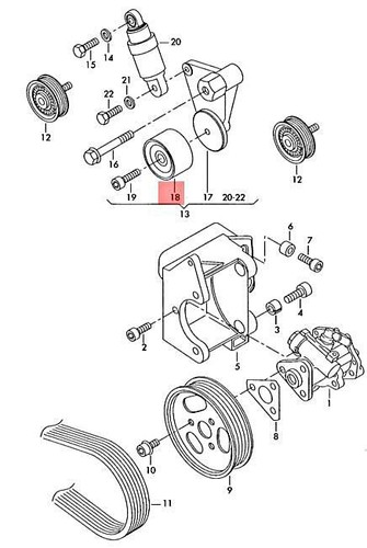 Genuine AUDI VW A8 S8 Quattro Phaeton Tensioner With Damper 07D903315J ...