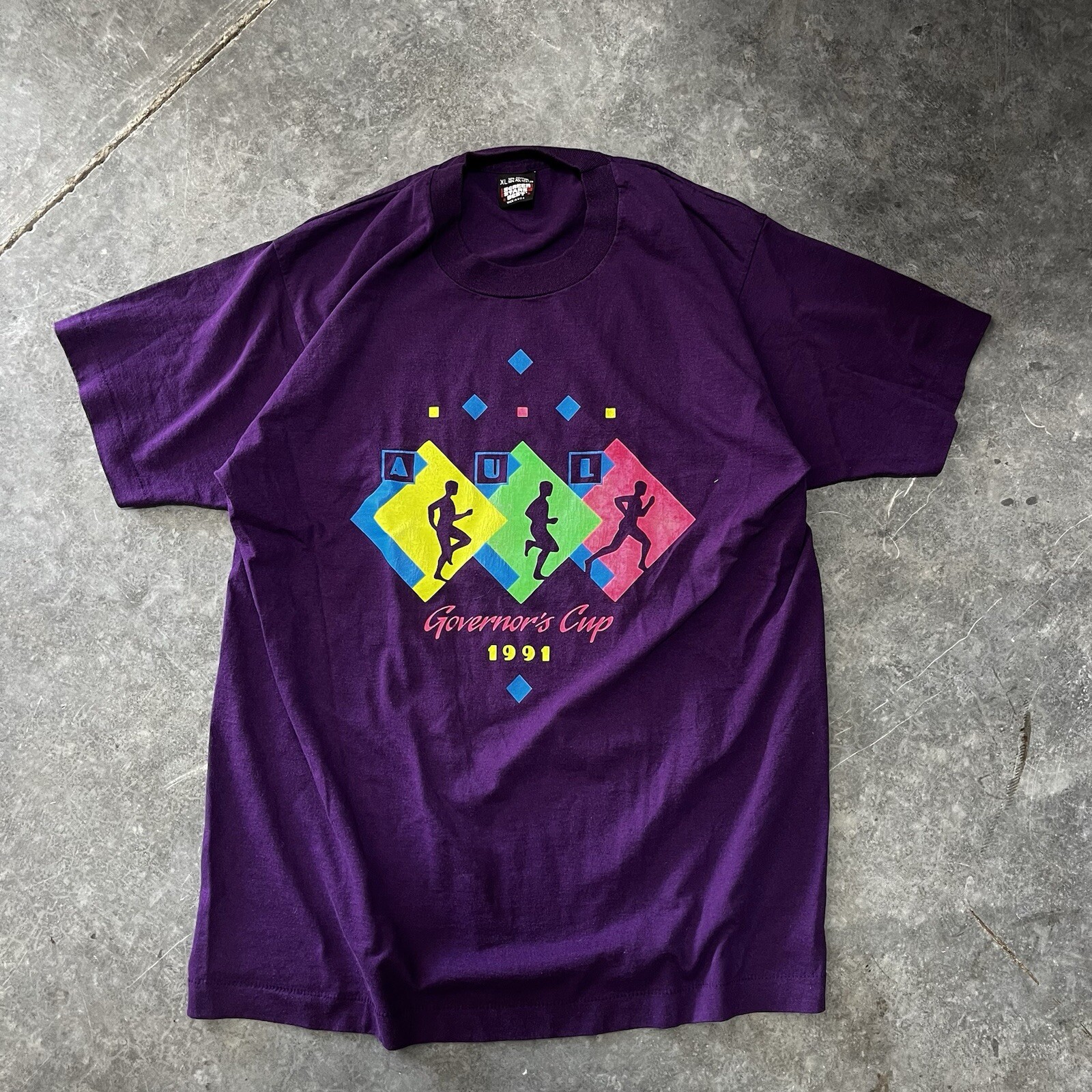 1991 Vintage Running Shirt 90s Indiana Marathon Triat… - Gem