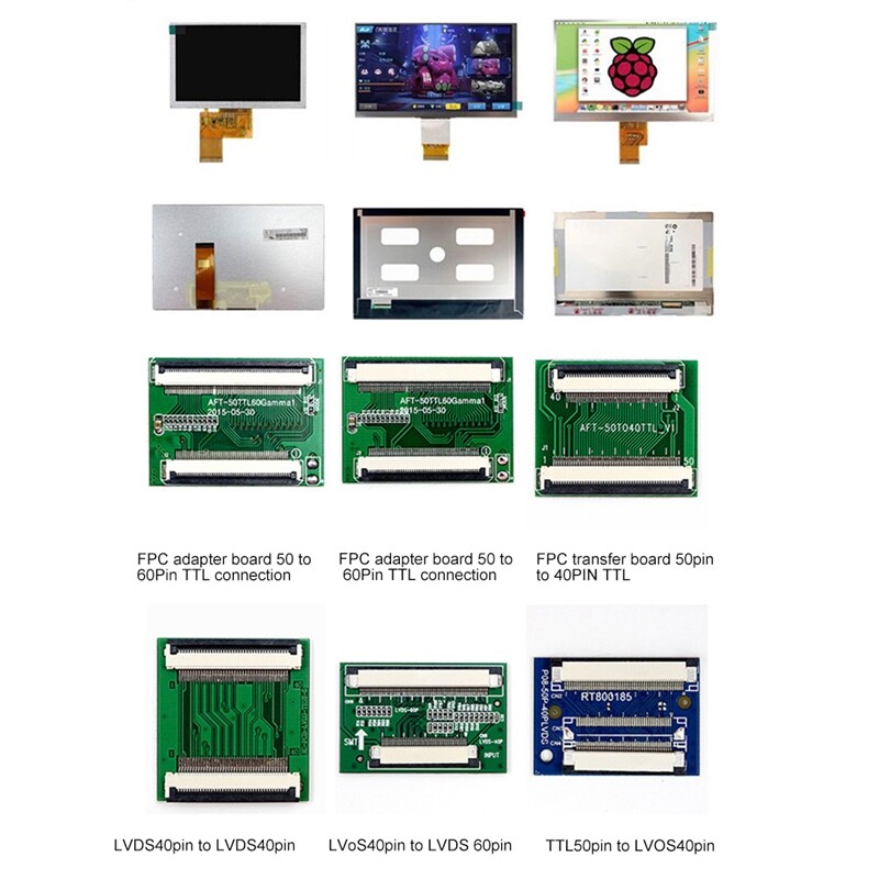 7 Inch 1024 X 600 LCD Screen Display Driver Board W/Driver Board ...