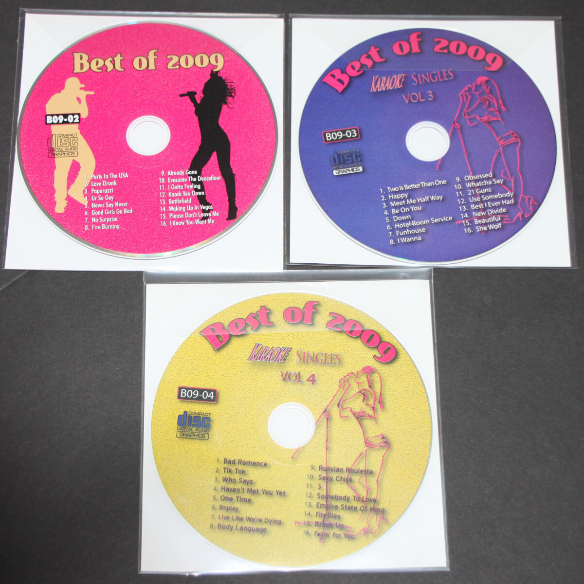 Karaoke Best Of 2009 3 original Disc Set CD+G New in Plastic Sleeve w ...