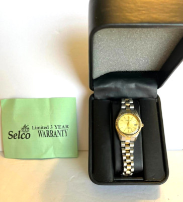Gruen Selco Watch Co. VTG Silver with Silver Golden Face w Box | eBay