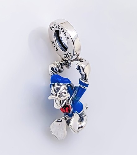 New 100% Authentic PANDORA 925 Blue Disney Donald Duck Dangle Charm ...