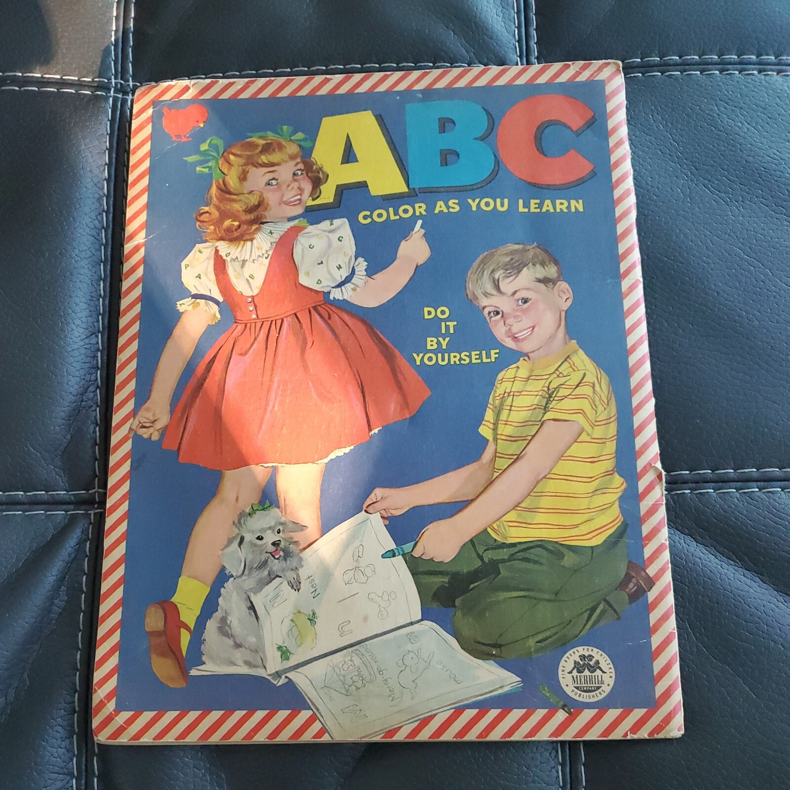 1959 ABC Color As You Learn Coloring Book Merrill Company 1585 Ages 4 ...