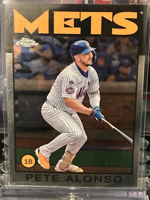 2024 Topps Chrome Lids Mitchell & Ness #27 Pete Alonso New York Mets SP ...