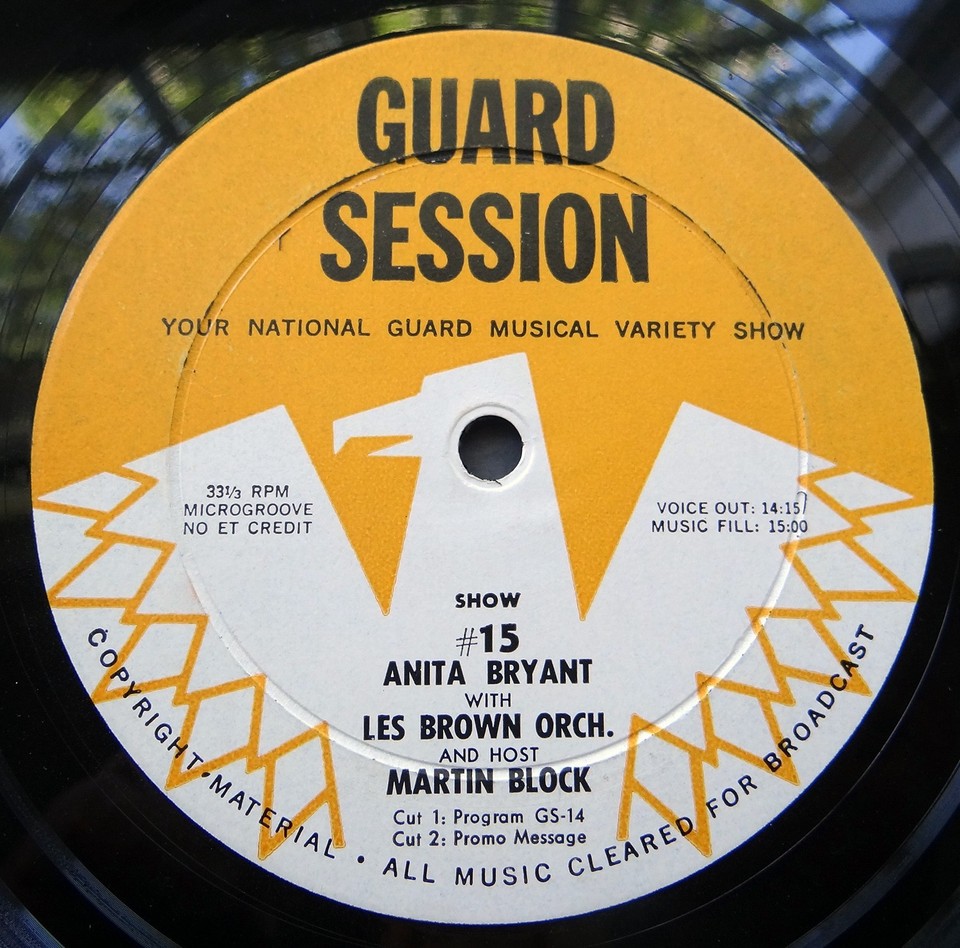 GUARD SESSION, Shows 15 & 16 - Les Brown w/ Anita Bryant, Martin Block ...