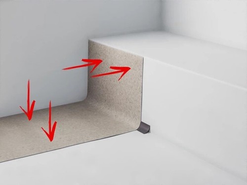 Plastic Vinyl Cove Former 2 metres Black Soft Flooring Wall Coving ...