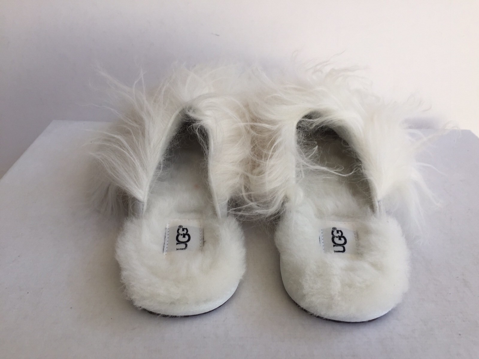 UGG FLUFF MOMMA WHITE MONGOLIAN FURRY CLOG US 10 / EU 41 / UK 8.5 - NIB ...