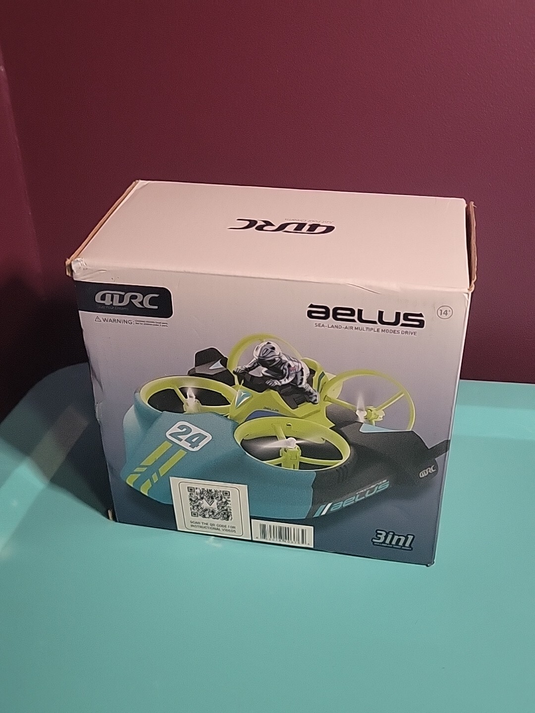 Aelus 4DRC 3-in-1 Air-Land-Sea 2.4GHz RC Quadcopter Drone - B2