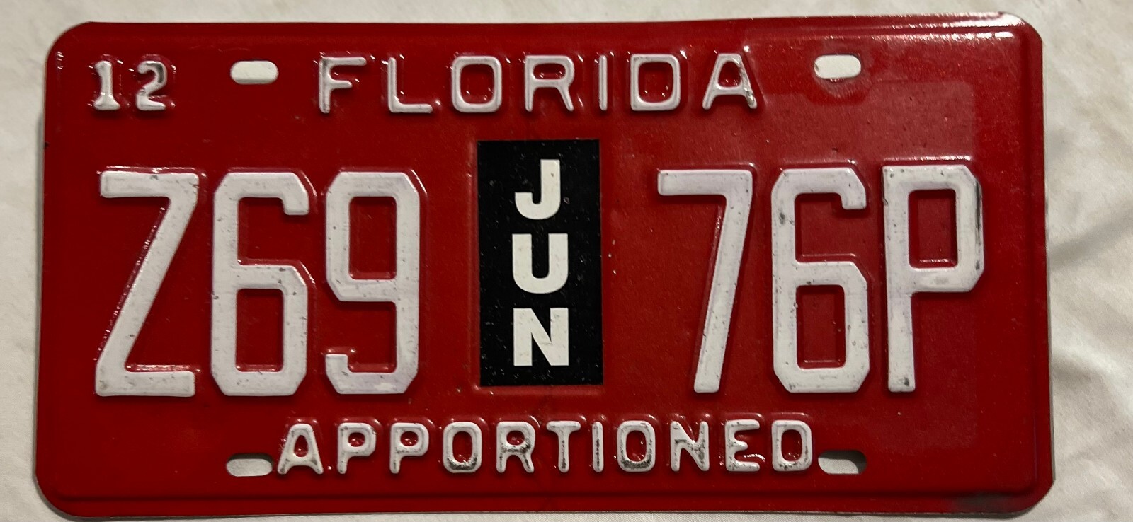 LICENSE PLATE S FLORIDA APPORTIONED Z69 76P 2012 | eBay