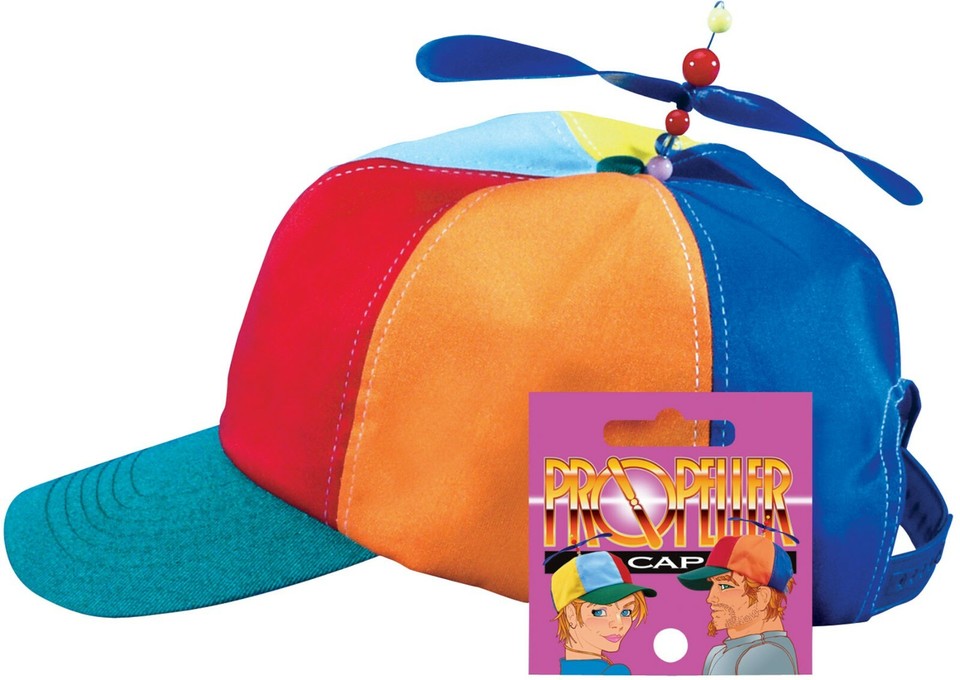 PROPELLER BEANIE HAT MULTI-COLOR CLOWN COSTUME BASEBALL CAP COPTER ...