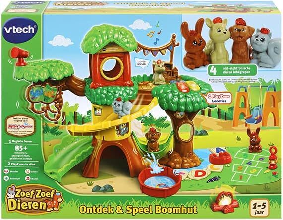 VTech Zoef Zoef Animals - Discover & Play Treehouse - Children's toys ...