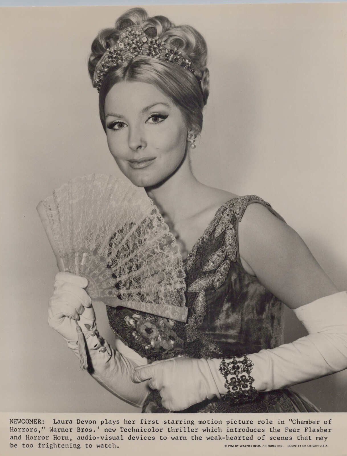 Laura Devon in Chamber of Horrors (1966) ⭐🎬 Glamorous Vintage WB Photo ...