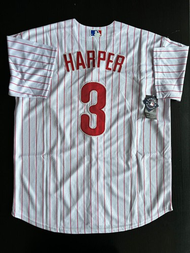 Bryce Harper #3 Men's Philadelphia Phillies White Flex Jersey LARGE ...
