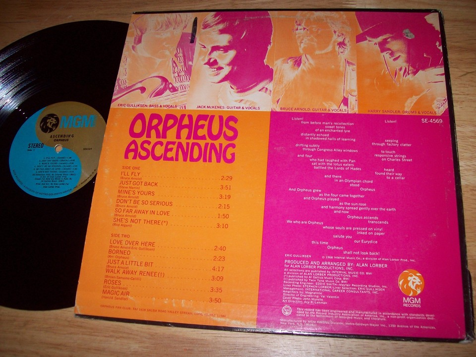 Orpheus EXCELLENT Ascending MGM Records Stereo SE-4569 1968 LP | eBay