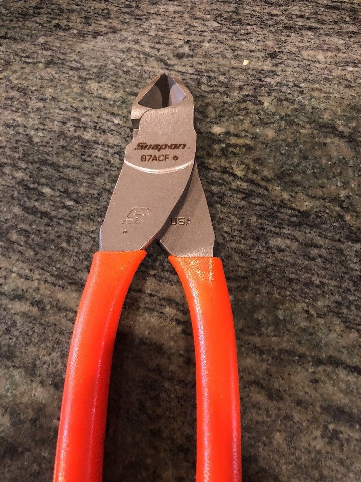 Snap On 87acf vector edge diagonal cutter orange | eBay