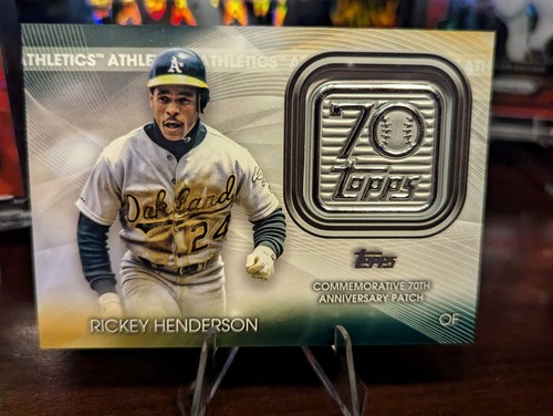 2021 MLB Topps Rickey Henderson 70th Anniversary Patch Oakland A's ...