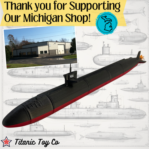 SSN-691 USS Memphis Submarine Model – Detailed Replica of the Los ...