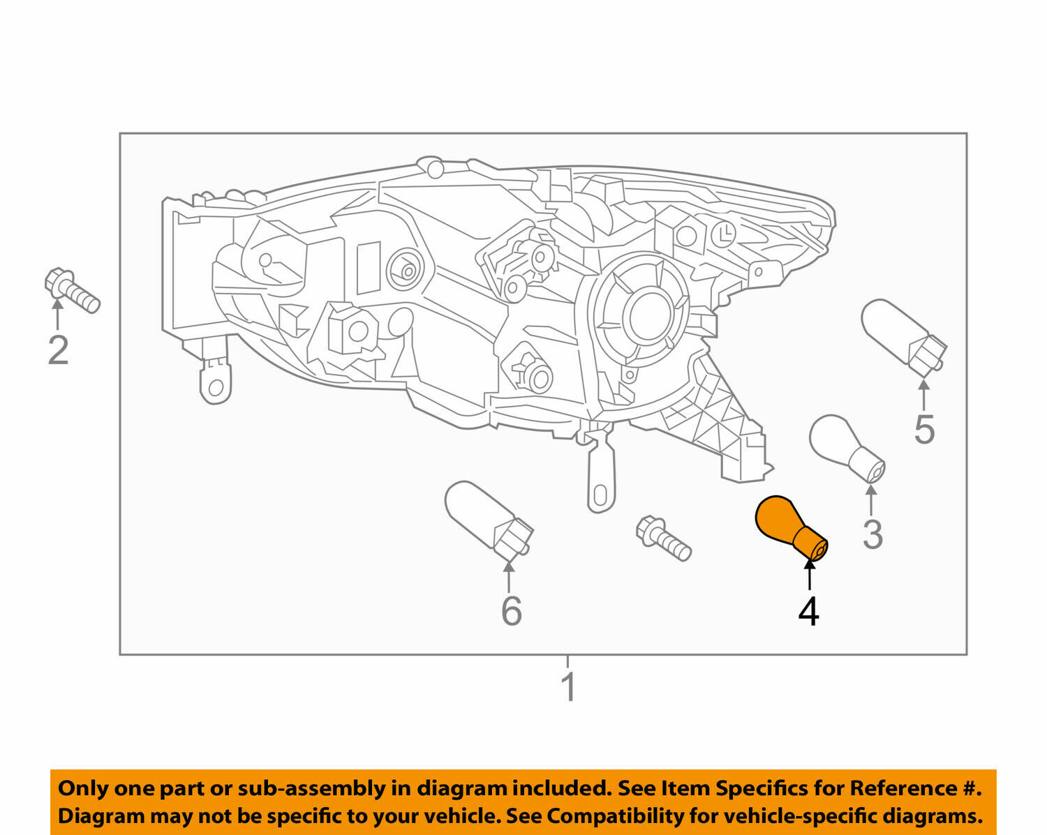 Infiniti NISSAN OEM 14-15 QX60-Headlight Bulb-High Beam Bulb 267179B91C ...