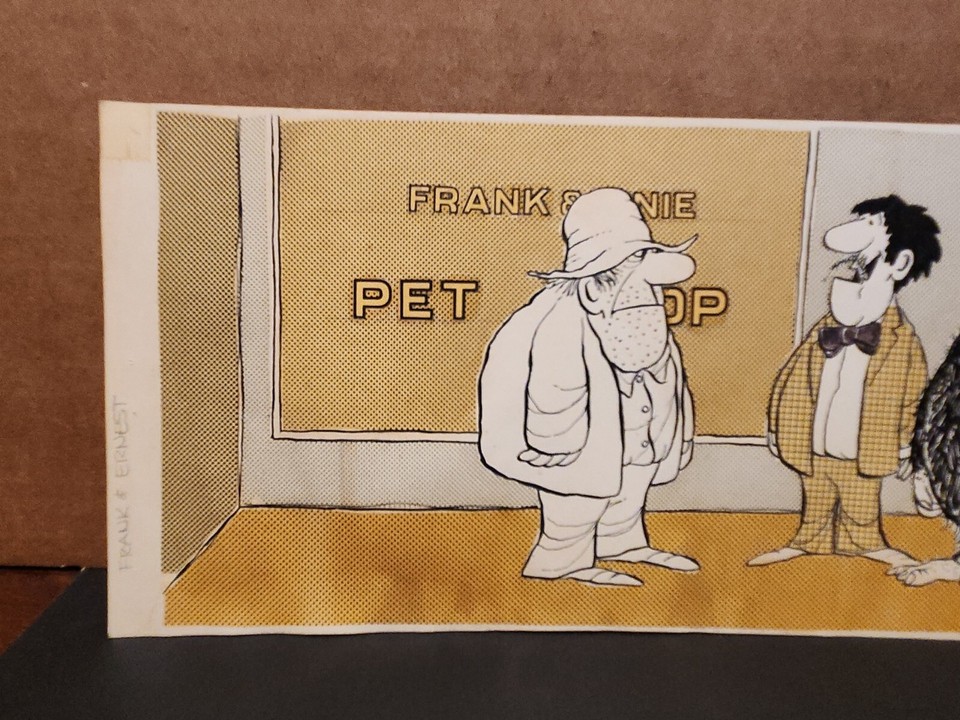 FRANK & ERNEST Daily Comic Strip Original Art 12-8-1972 BOB THAVES Pet ...