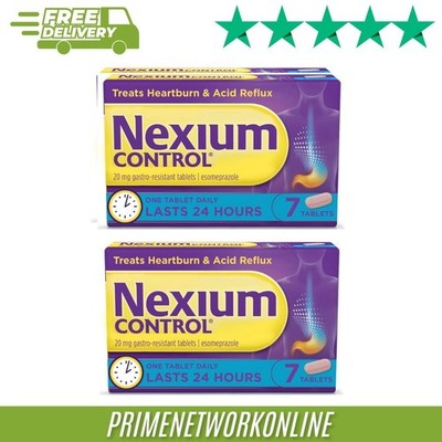 2x Nexium Control Heartburn & Acid Reflux Relief Tablets 20mg (2 × 7s ...