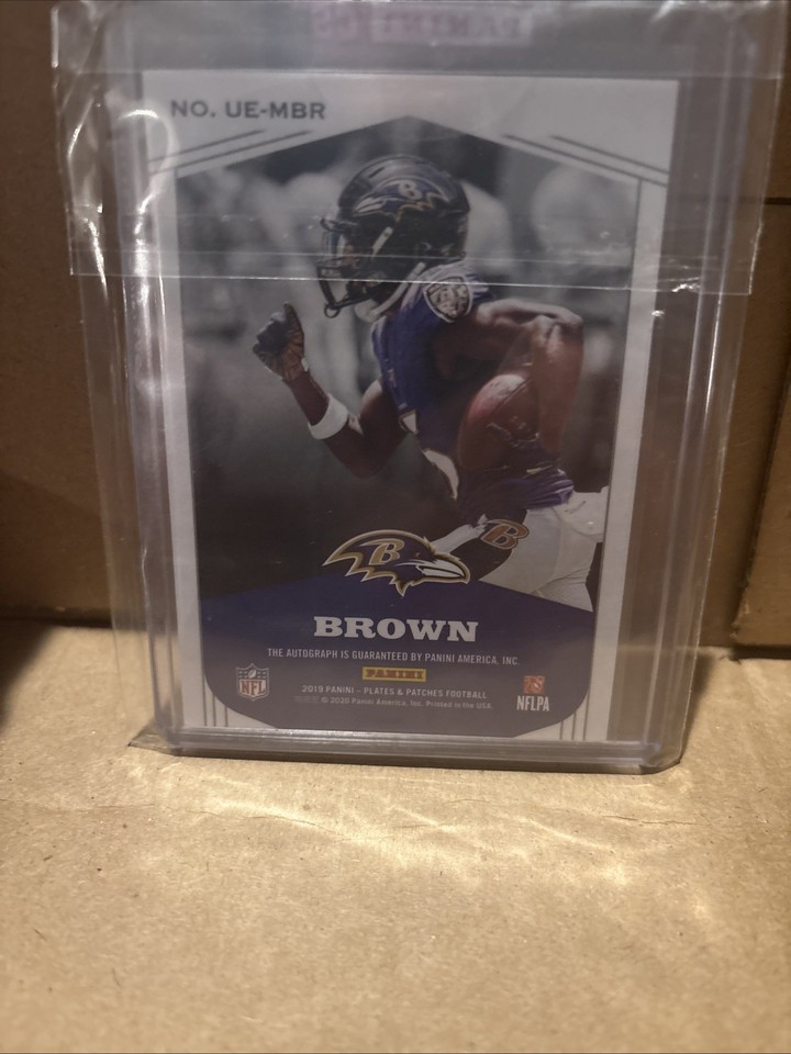 2019 Marquise Brown Plates And Patches Auto /30. Rookie. Sealed Card | eBay