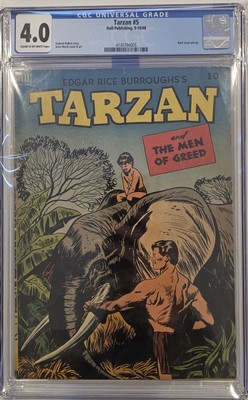 Tarzan #5 CGC 4.0 Dell Comics 1948 Jesse Marsh Cover & Art | eBay