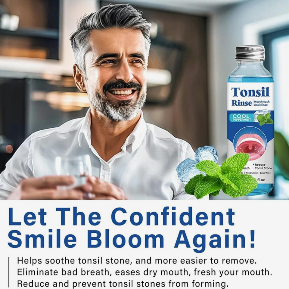 Natural Tonsil Stone Remover Rinse Mouthwash & Bad Breath Treatment ...