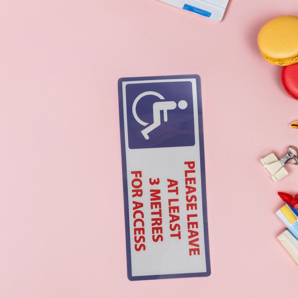 4 Pcs Disability Sticker Disabled Warning Sign Wheelchair Stickers ...