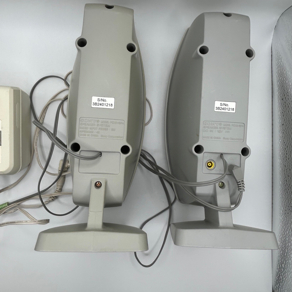 Sony Vaio Computer Desktop Wired Left & Right Speakers PCVA-SP4 With A ...