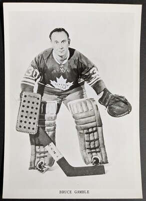 1967-68 Bruce Gamble Team Issued Photo Toronto Maple Leafs Hockey NHL ...