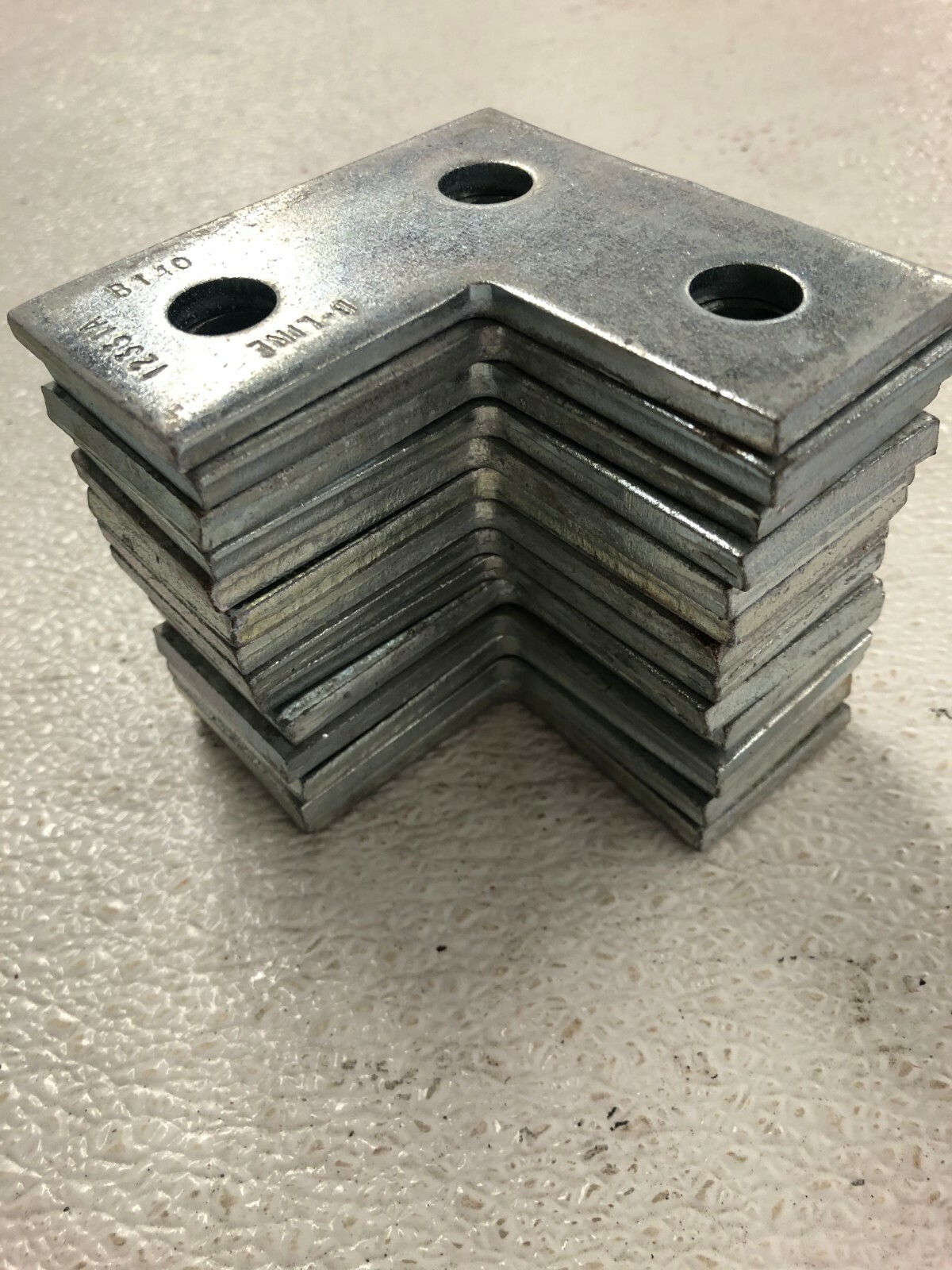 B-Line B140 3-Hole Corner Connector Plate Zinc Strut Fitting USED (Lot ...