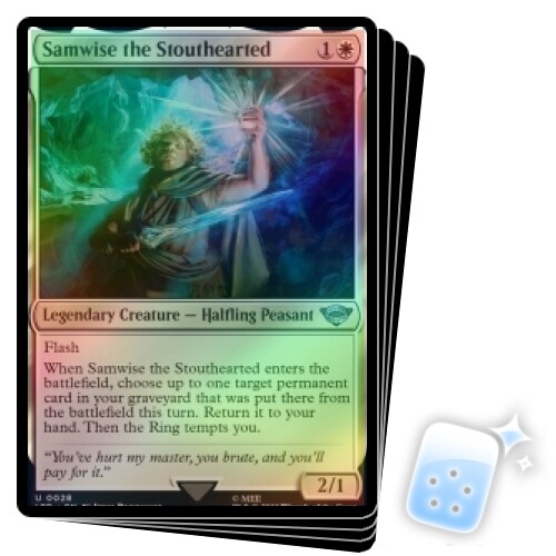 FOIL SAMWISE THE STOUTHEARTED X4 The Lord Of The Rings Magic MTG MINT ...