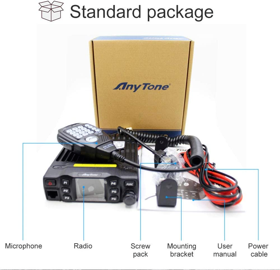 Anytone AT-778UV Dual Band 25W Mobile Radio Transceiver VHF/UHF Car ...