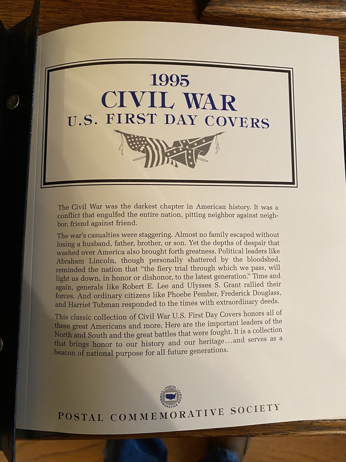 1995 Civil War U.S. First Day Cover Stamps Postal Commemorative Society ...
