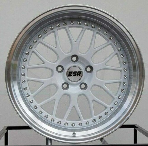 19 ESR SR01 White Wheels 19x8.5 +30 / 19x9.5 +35 5x114.3 Rims Set of 4 ...