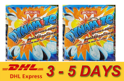 2 x DYNAMITE JACK n JILL Chocolate Filled Mint Flavored Chewy Candy ...