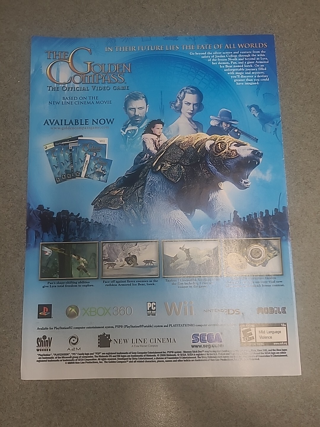 The Golden Compass Video Game Print Ad 2008 8x11 Wall Art | eBay