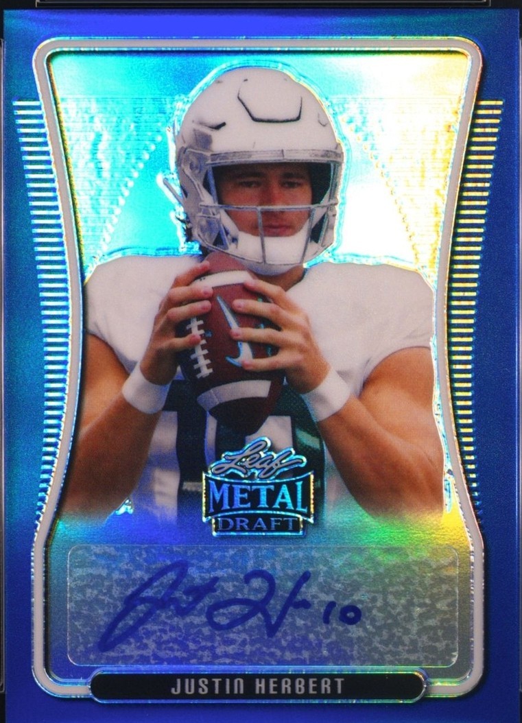 2020 Leaf Metal Draft - Portrait Autographs Justin Herbert #BAP-JH2 ...