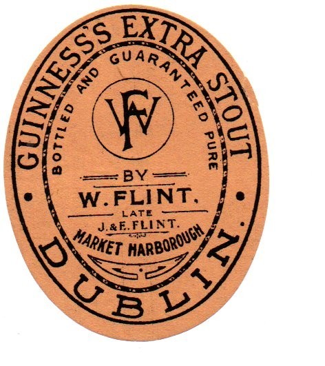 UK beer label Guinness Extra Stout W Flint (731) | eBay UK