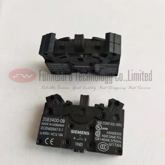 Siemens 3SB3400-0B Contact Block 3SB3400-OB Push Button Switch x10PCS ...