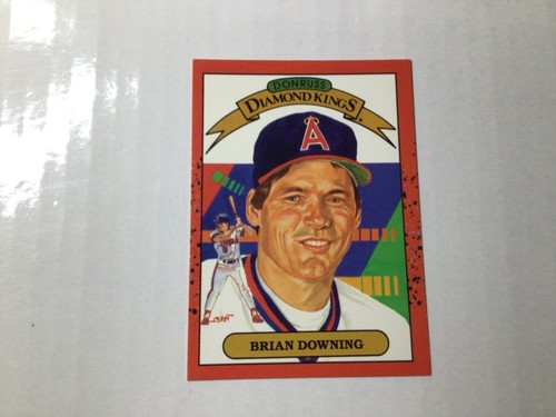 1990 Donruss Baseball Base Card #10 Brian DOWNING Reverse Negative ...