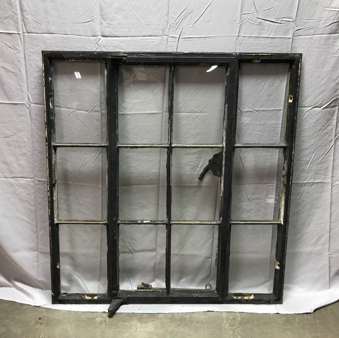 VTG Industrial 38x40 Steel 12 Lite Casement Window Double Sidelight Old ...