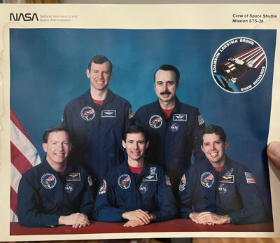 Rare Nasa Picture, Crew of the Space Shuttle Mission STS-28 | eBay