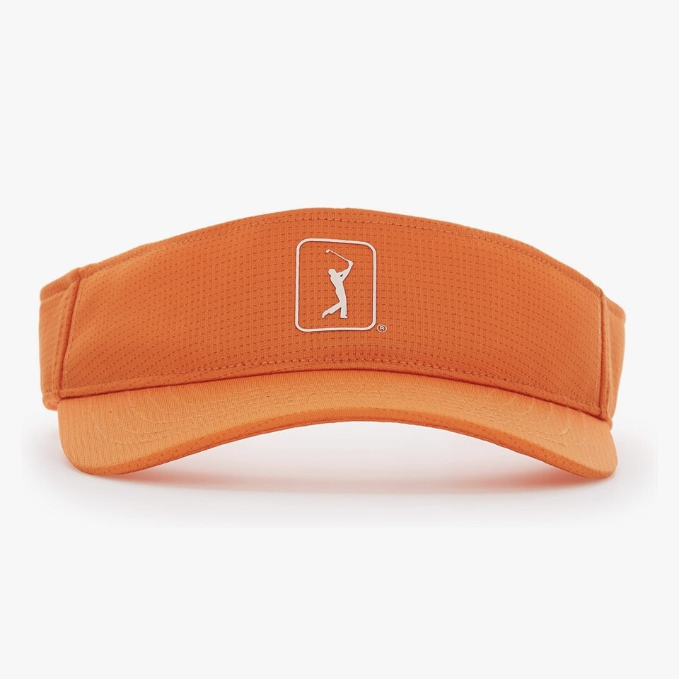 PGA Tour AIRFLUX Fairway Mesh Golf Visor Green Orange Blue Adjustable ...