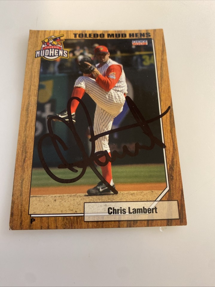Chris Lambert Signed Baseball ⚾️ and Card abas | eBay