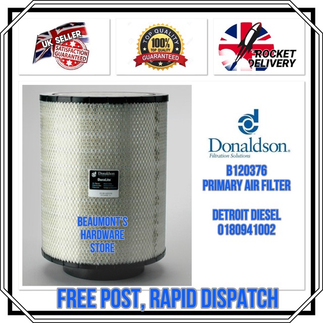 Donaldson B120376 Duralite Replacement Air Filter for Detroit Diesel ...