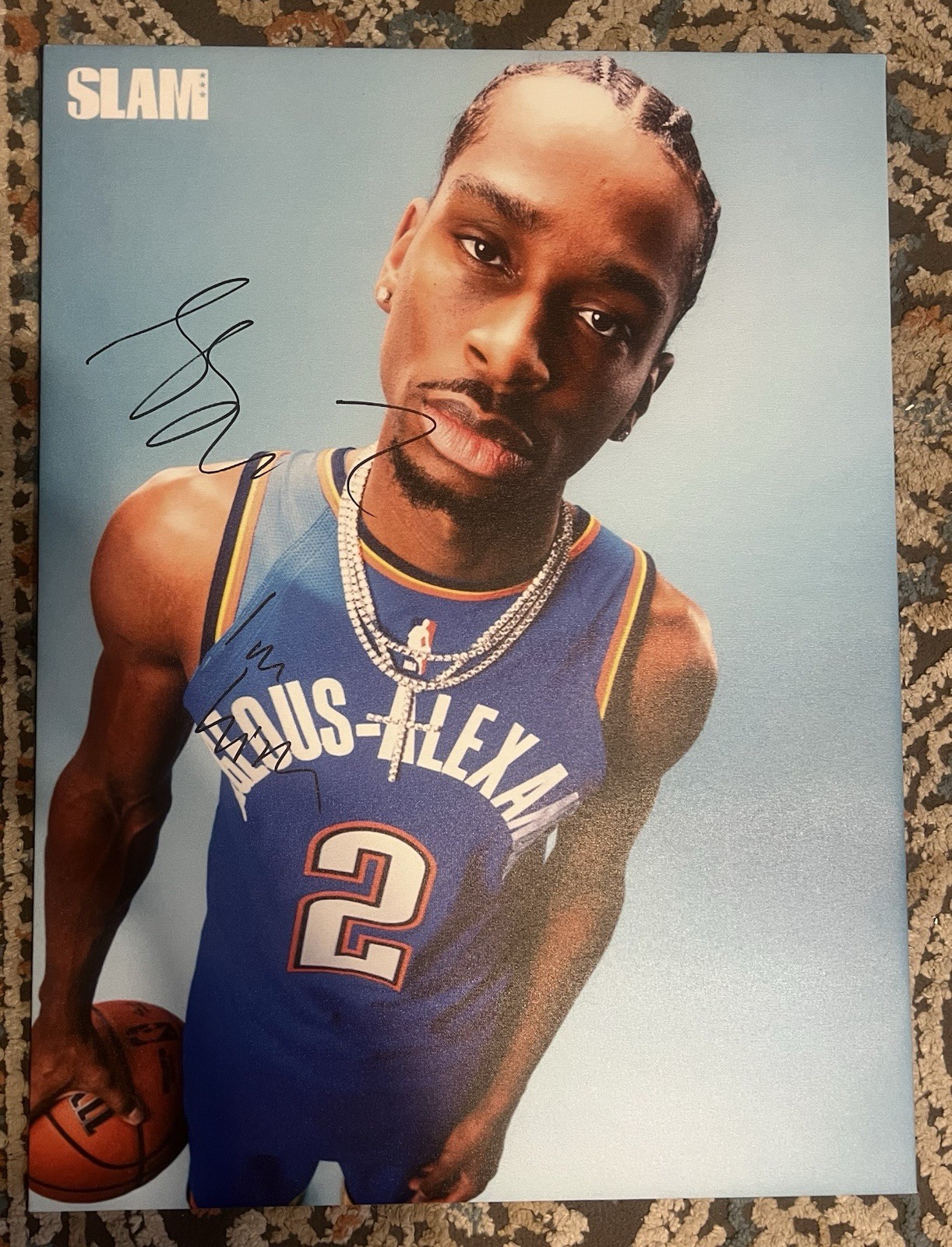 Shai Gilgeous Alexander Autograph 20x30 Canvas im him Inscribe